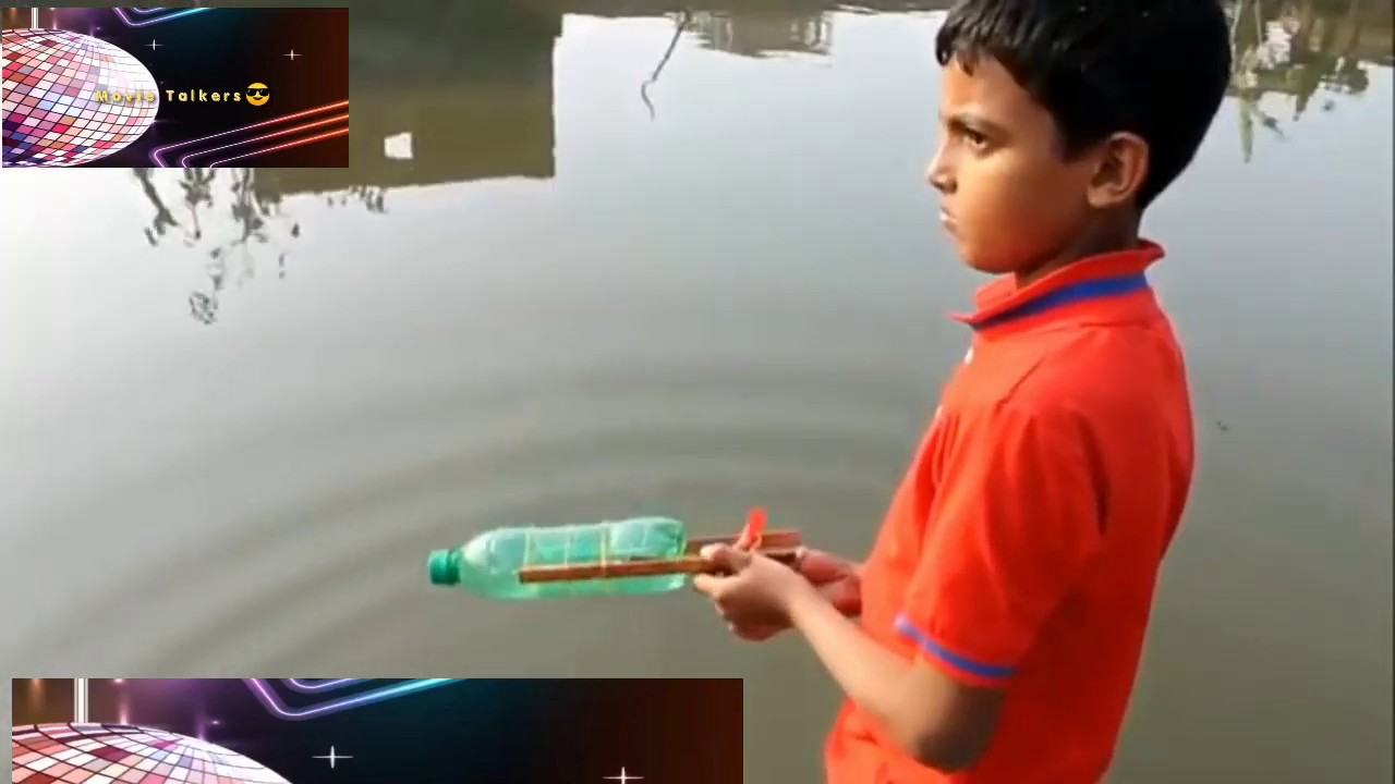 Rubber band power boat || toy boat and science experiment at home for ...