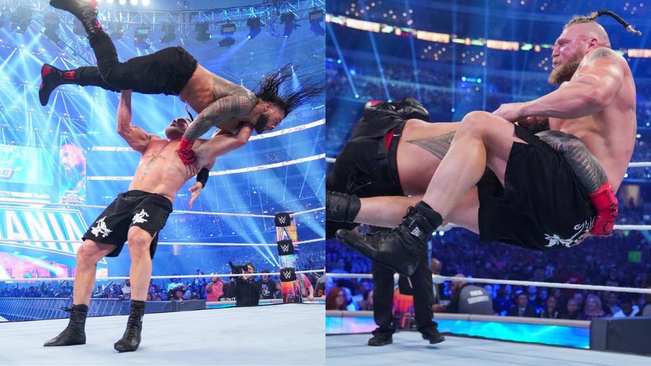 Roman Reigns Vs Brock Lesnar Full Match - Wwe Wrestlemania 38 ...