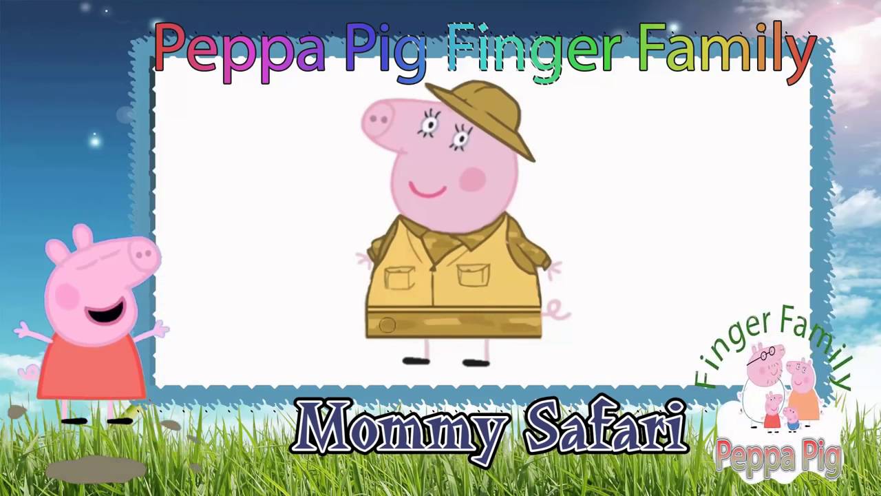 How to Draw Peppa Pig Peppa Pig Safari Family Drawing Song Happy Kids ...