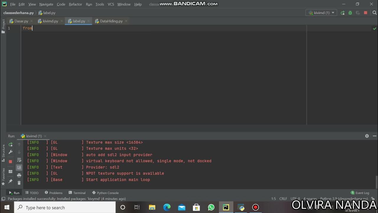 Cara Membuat Label Pada KivyMD - Pemrograman Mobile - YouTube