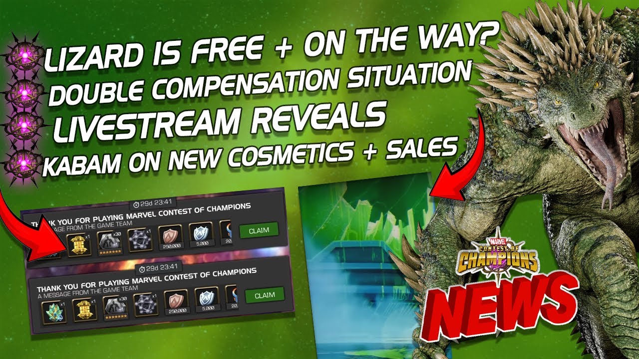 Lizard Coming To MCOC? | Kabam Address Double Compensation | New Saga ...