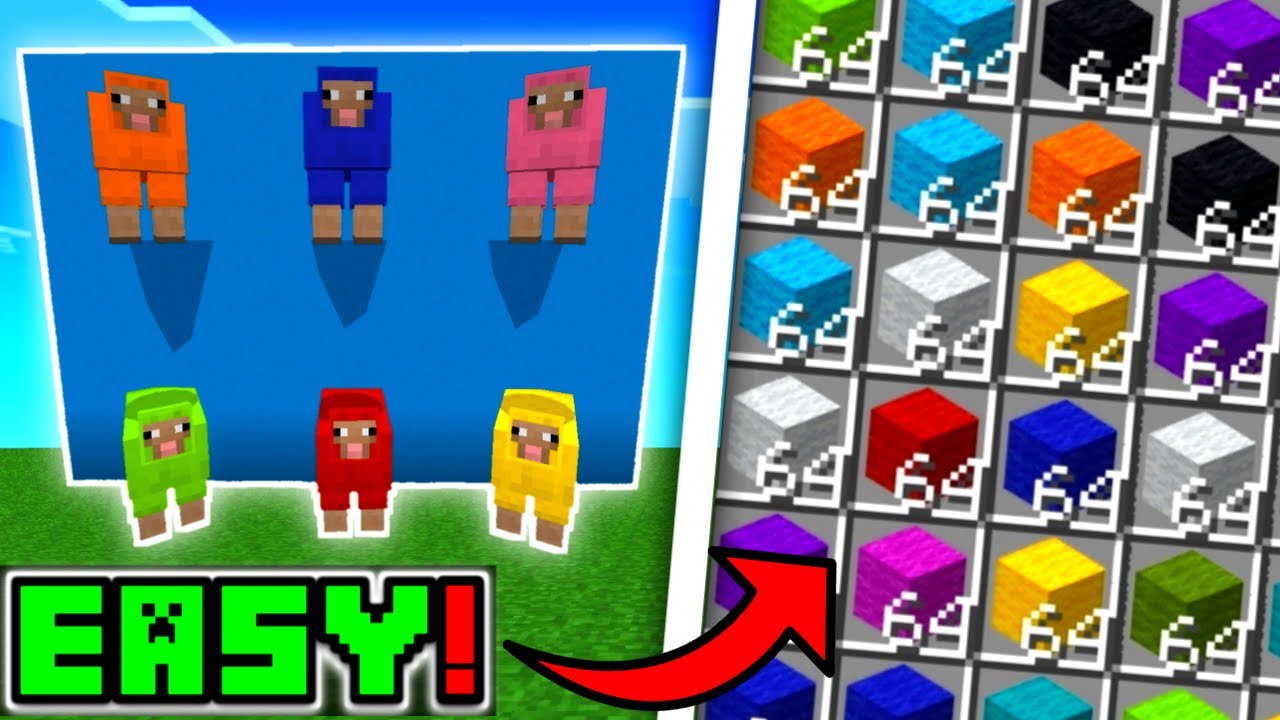 🦅 Minecraft Bedrock 1.19 | EASY AUTOMATIC SHEEP FARM TUTORIAL! - YouTube