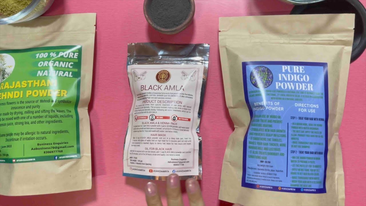 Ayuvreda Amrita Black Hair Pack | How To Get Black Hair #blackamla # ...