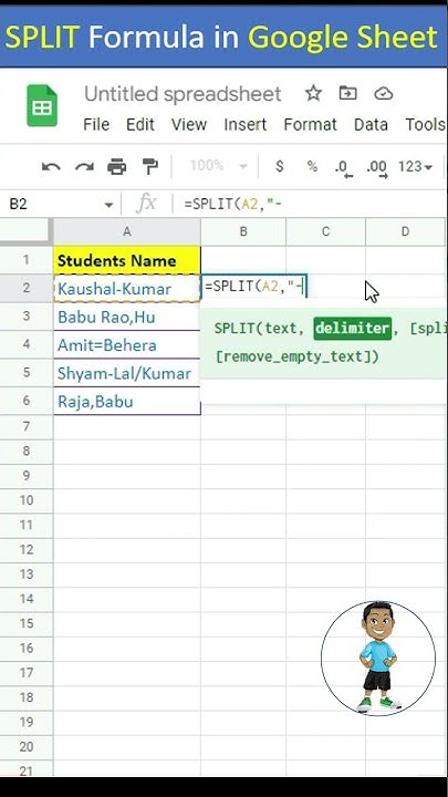 SPLIT Name in Excel Google Sheet #exceltutorial #excel #exceltips #msexcel #googlesheets #sheet ...
