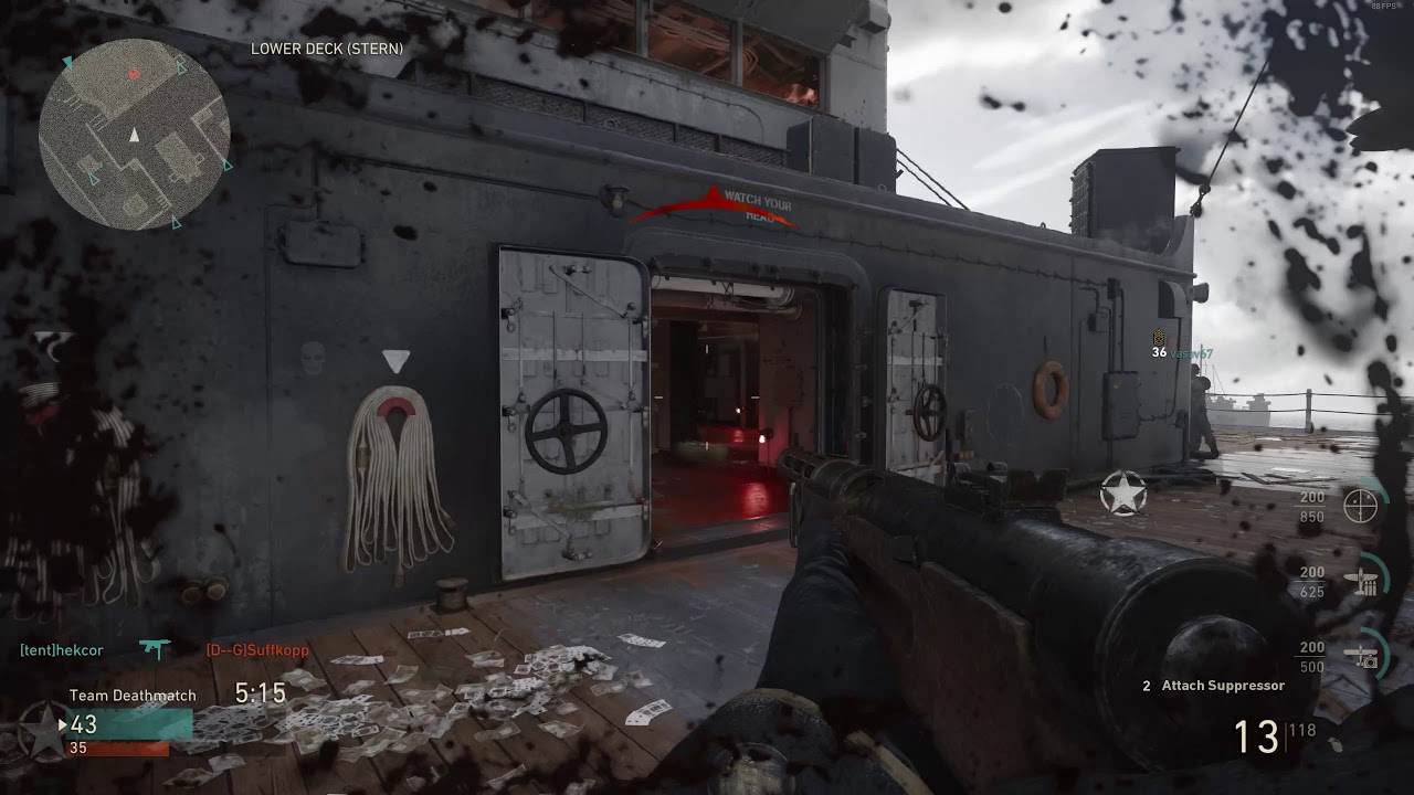 Call of Duty WW2 gameplay - USS Texas TDM FULL ROUND - YouTube