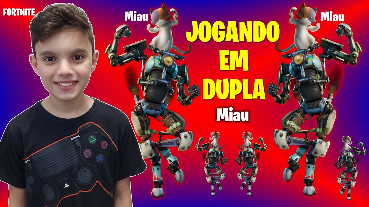 FORTNITE - JOGANDO EM DUPLA COM SKIN MIAU. - YouTube