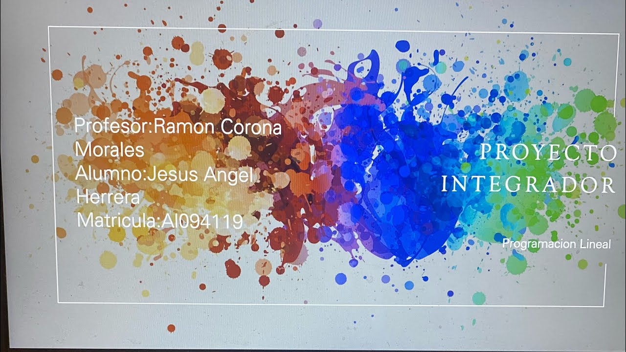 Proyecto Integrador Programación Lineal - YouTube