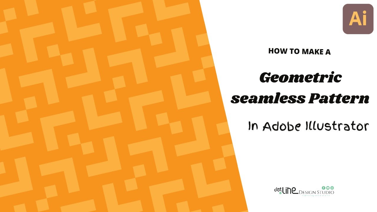 How to make Geometric 3D seamless pattern design in Adobe illustrator ...