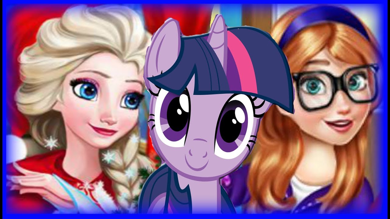 Disney Frozen ( Elsa and Anna ) and Twilight Sparkle,Rainbow dash ...