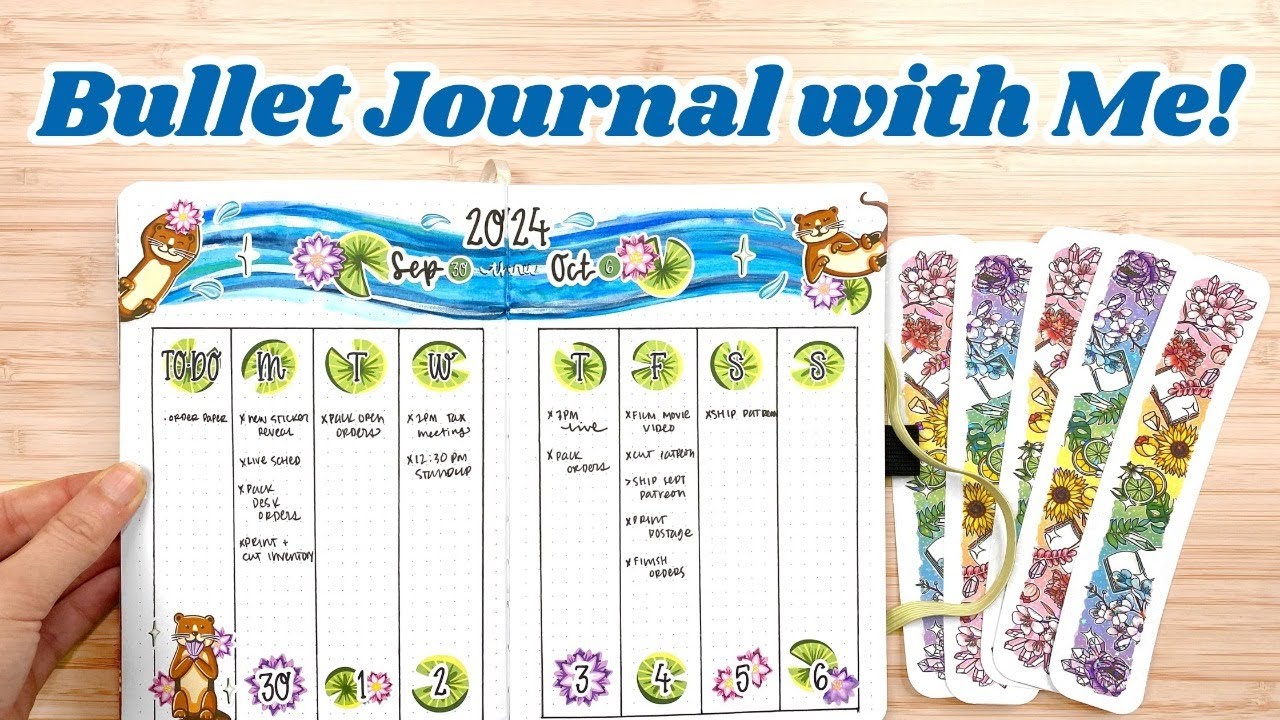 BULLET JOURNAL Livestream! 📚 Making a Weekly Spread, Bookmark, and ...