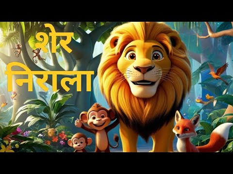 शेर निराला | Sher Nirala | Hindi Rhymes | Hindi Nursery Poem | Animal Rhymes - YouTube