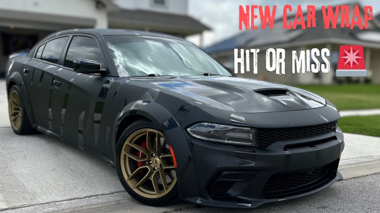 NEW CAR WRAP| Widebody Scatpack gets a free car wrap! - YouTube