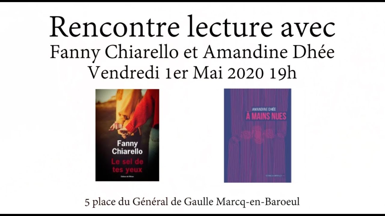 Rencontre Lecture avec Amandine Dhée et Fanny Chiarello - YouTube