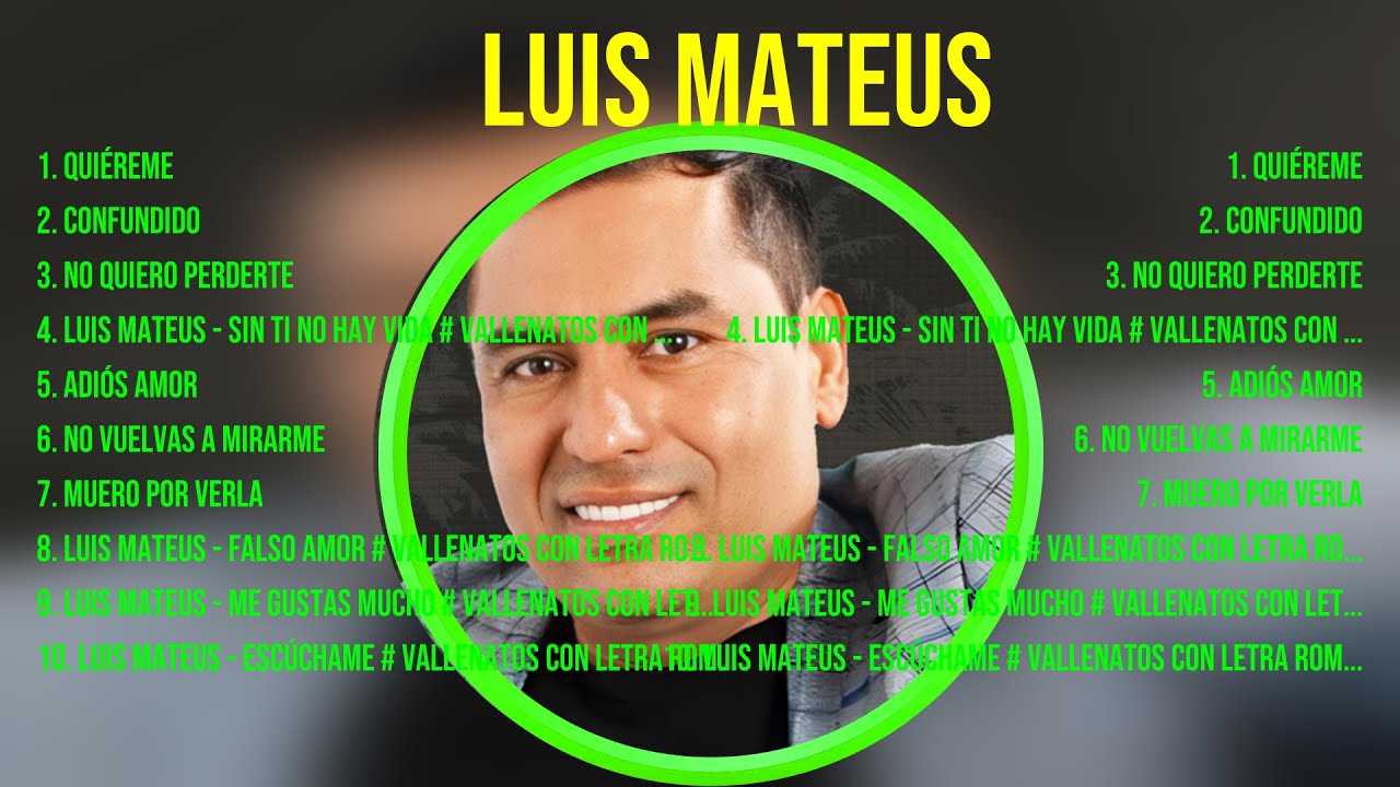Luis Mateus ~ Super Seleção Grandes Sucessos - YouTube