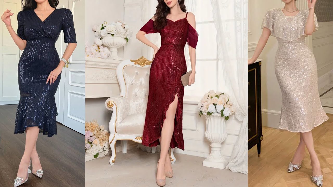 Latest Most Lovely Sequin Cocktail Dresses 2025 #dressdesign # ...
