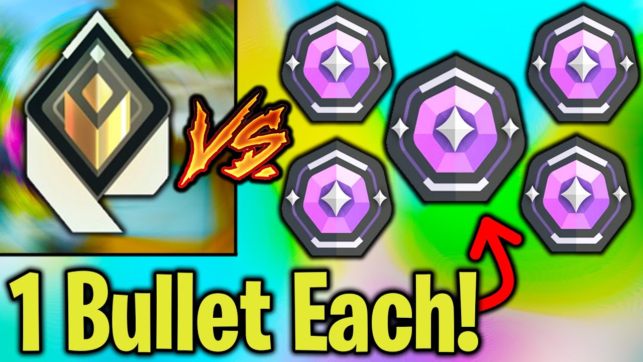 5 Diamonds with ONE BULLET Each VS Radiant Player! - YouTube