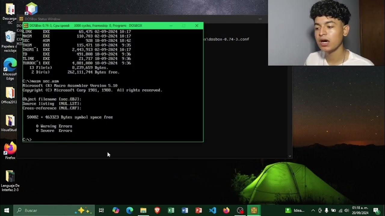 DOSBox: Compilar, Ligar y ejecutar con MASM y TASM - YouTube