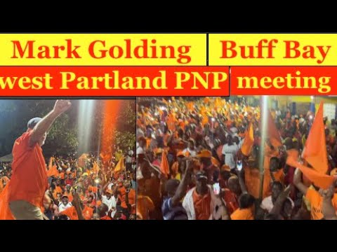 Mark Golding Buff Bay West Portland PNP Meeting , River come dung bank ...