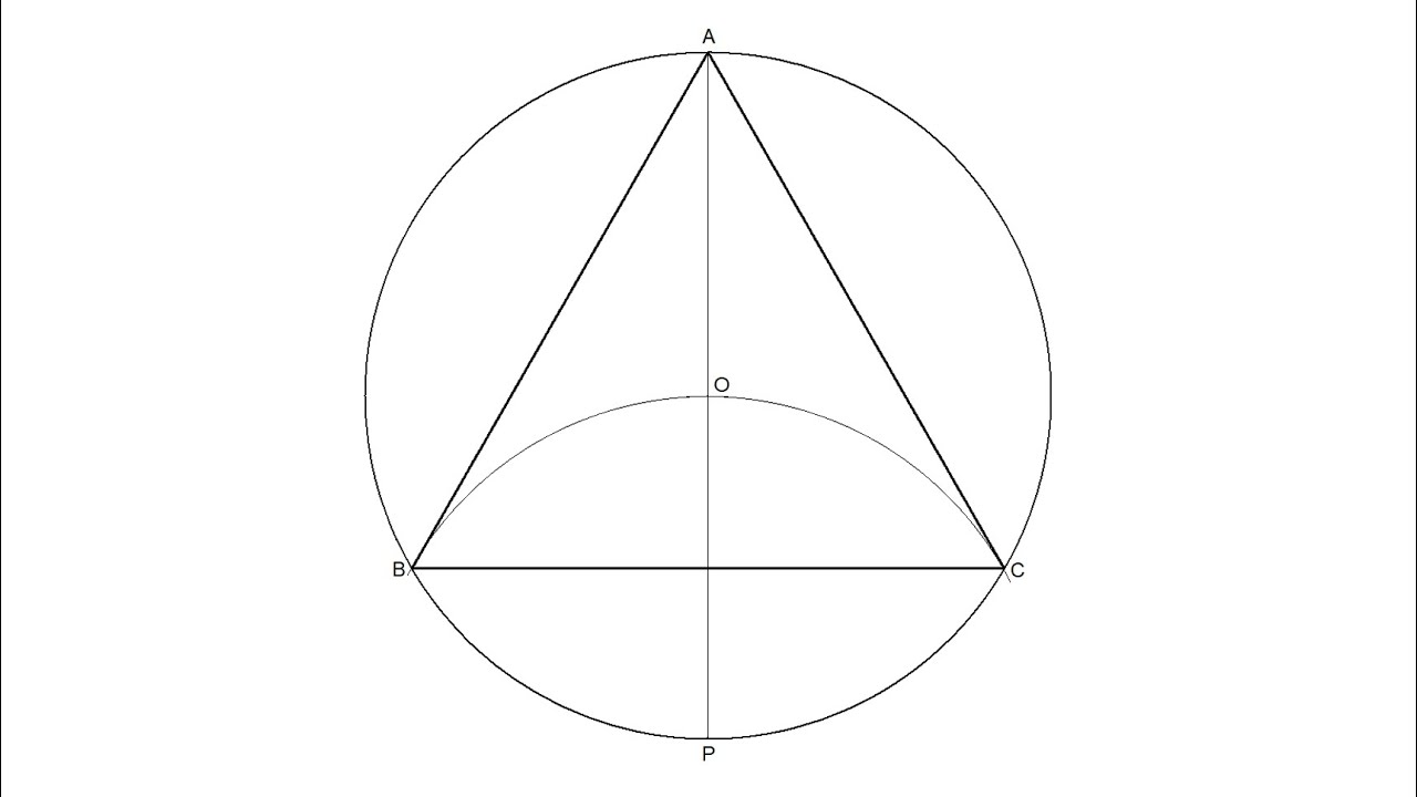 Construção de um Triângulo equilátero inscrito numa circunferência ...