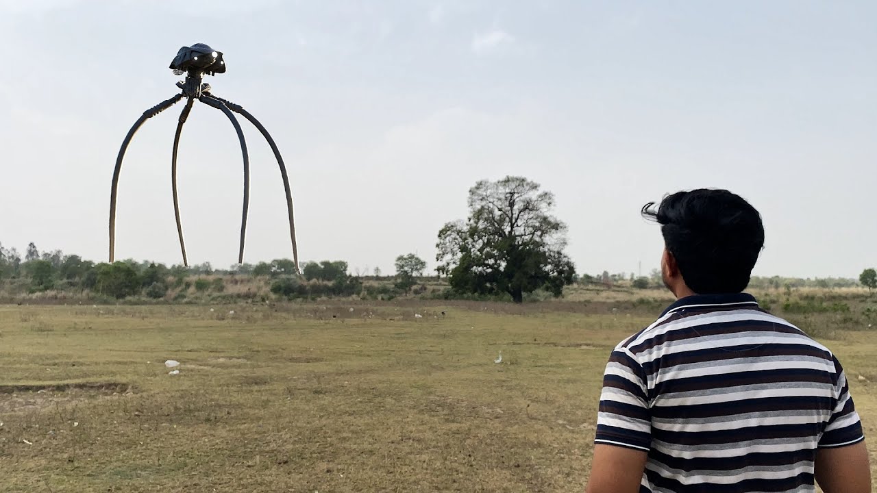 War of the worlds tripod attack || real life tripod spotted. - YouTube