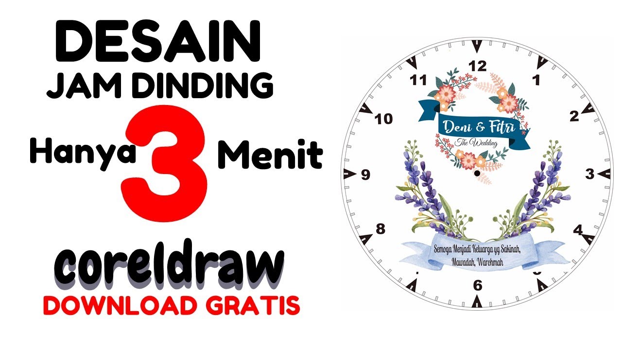Desain Jam Dinding CDR kekinian - YouTube