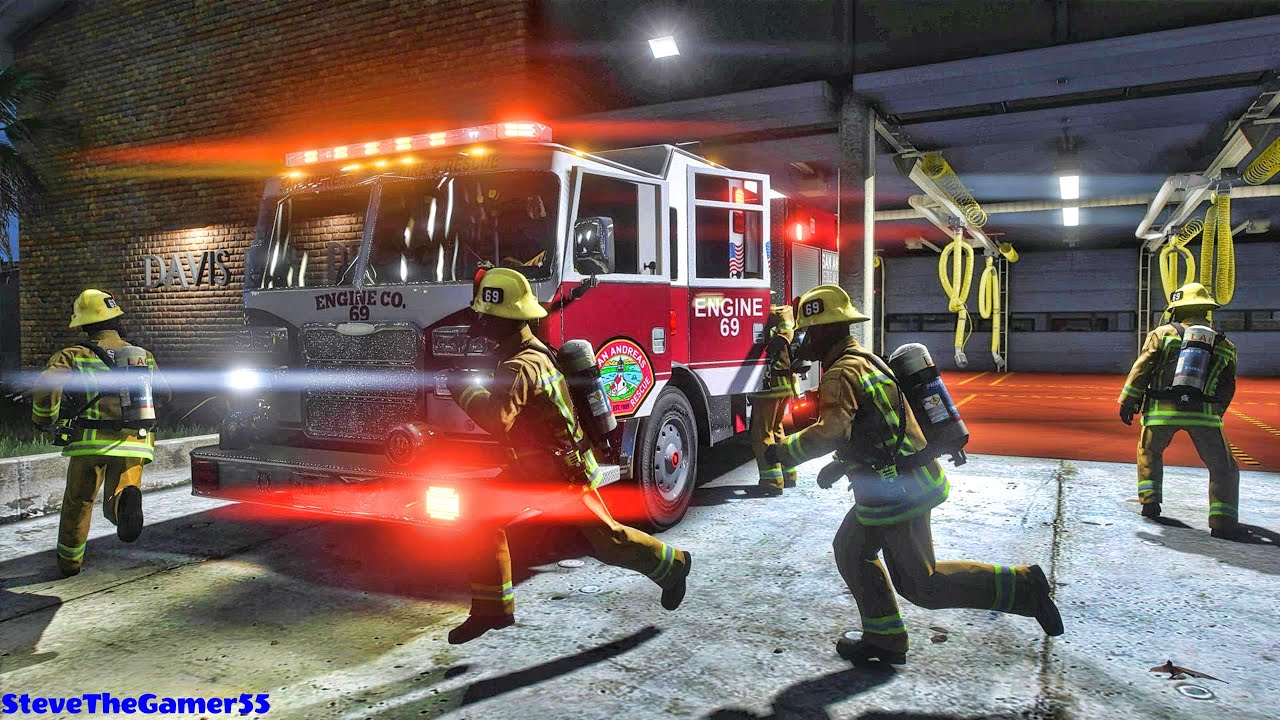 Playing GTA 5 As A FireFighter in GTA 5 ||Day 8 || GTA 5 Mod| 4K - YouTube
