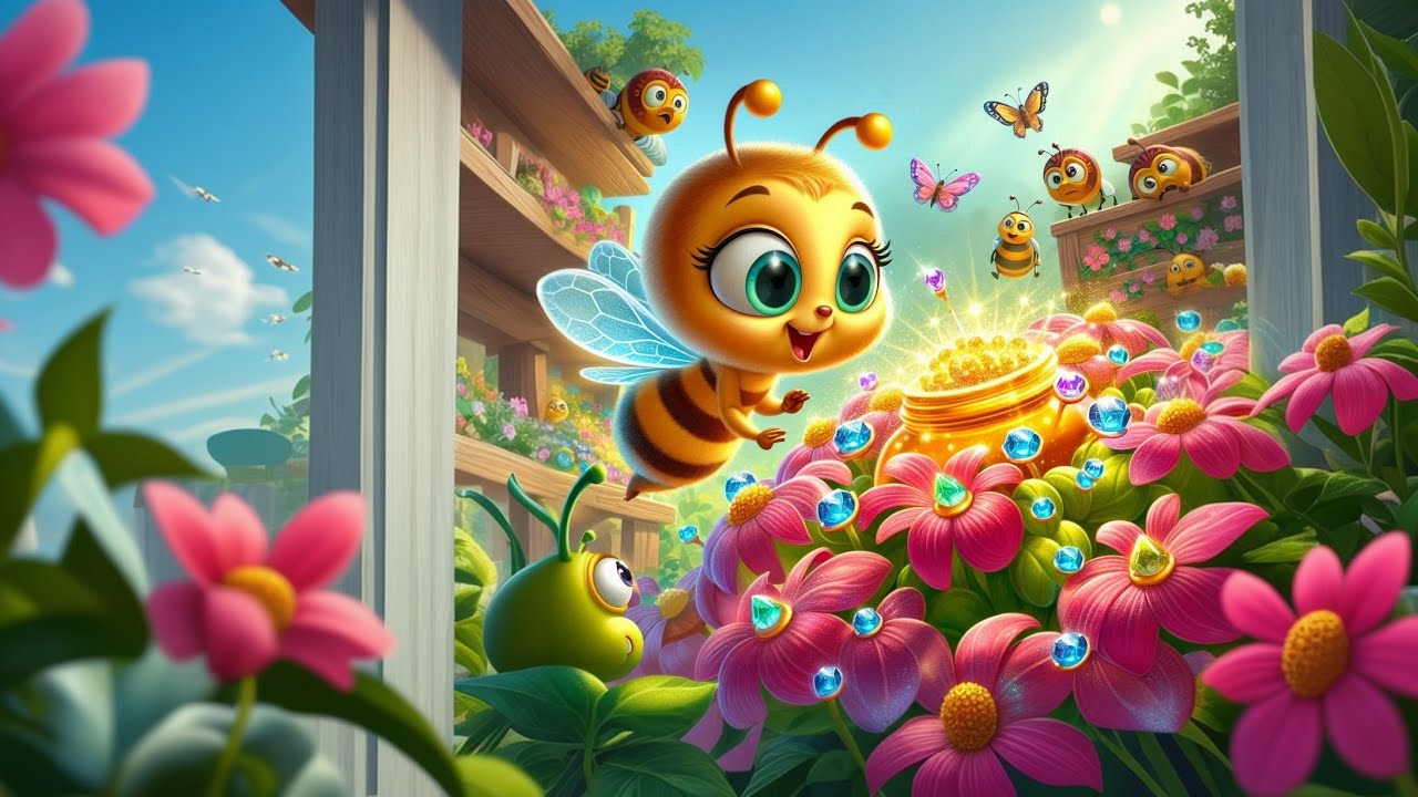 The Busy Little Bee and the Magical Honey 🛌😴Bedtime Story 🌛For Kids ...