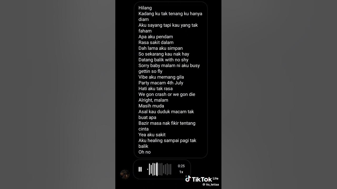 Lirik Lagu Hilang Kadang Ku Tak Tenang Ku Hanya Diam Vs Cewek Lagu