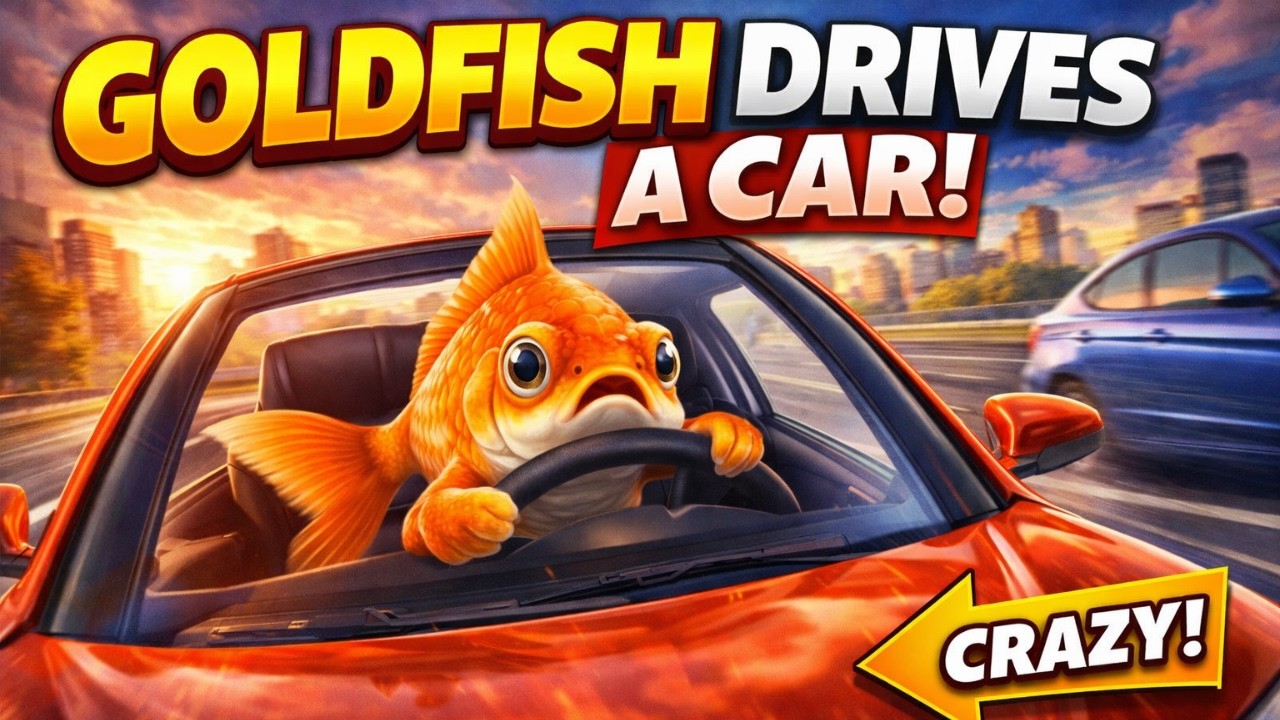 🐟🚗 GENIUS DRIVING GOLDFISH! Blub Controls Real Car & Smashes Guinness ...