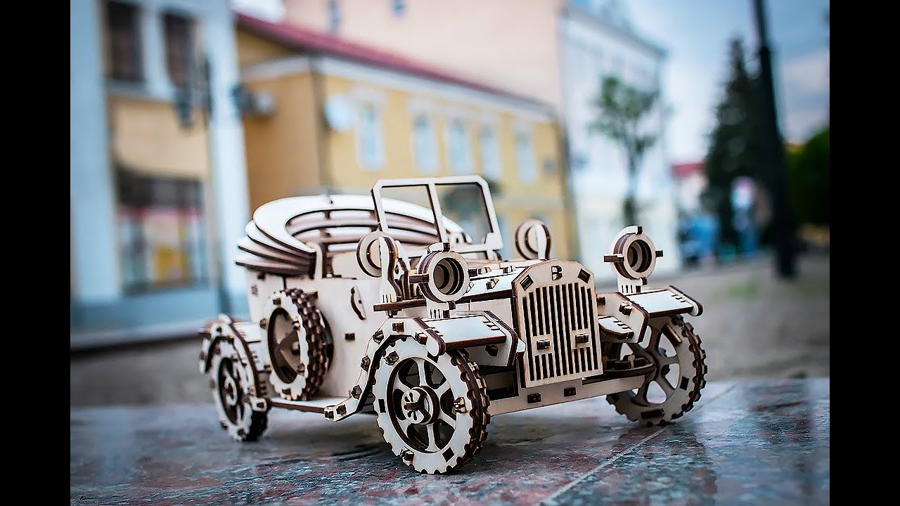 EWA Eco-Wood-Art Car Model Building Kit Retro car - Build Own Antique ...