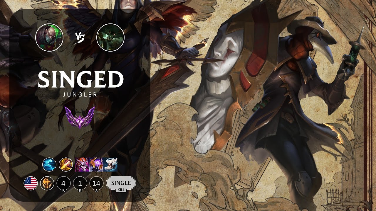 Singed Jungle vs Warwick - NA Master Patch 13.1 - YouTube