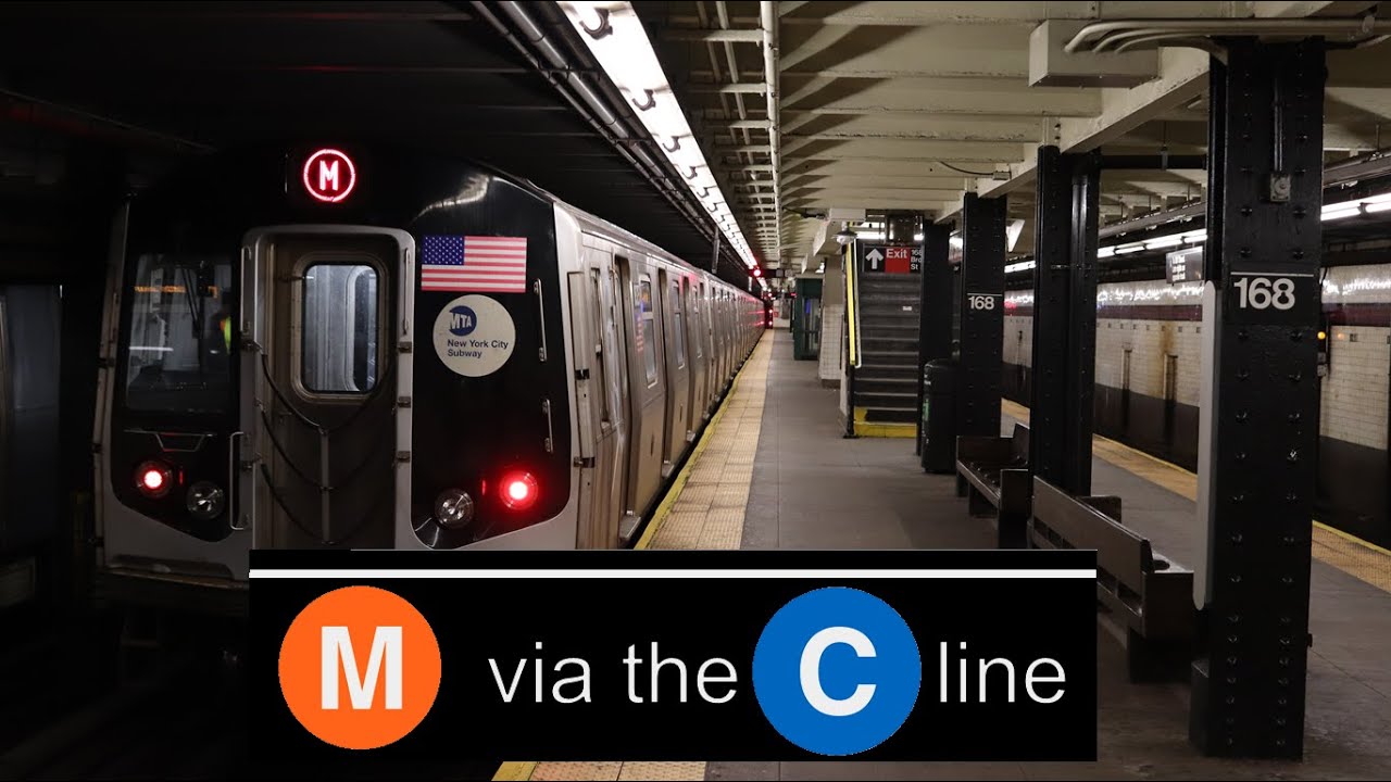 MTA New York City Subway M via the C Line - YouTube