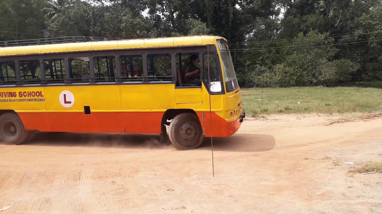 Driving test T test psc long bus - YouTube