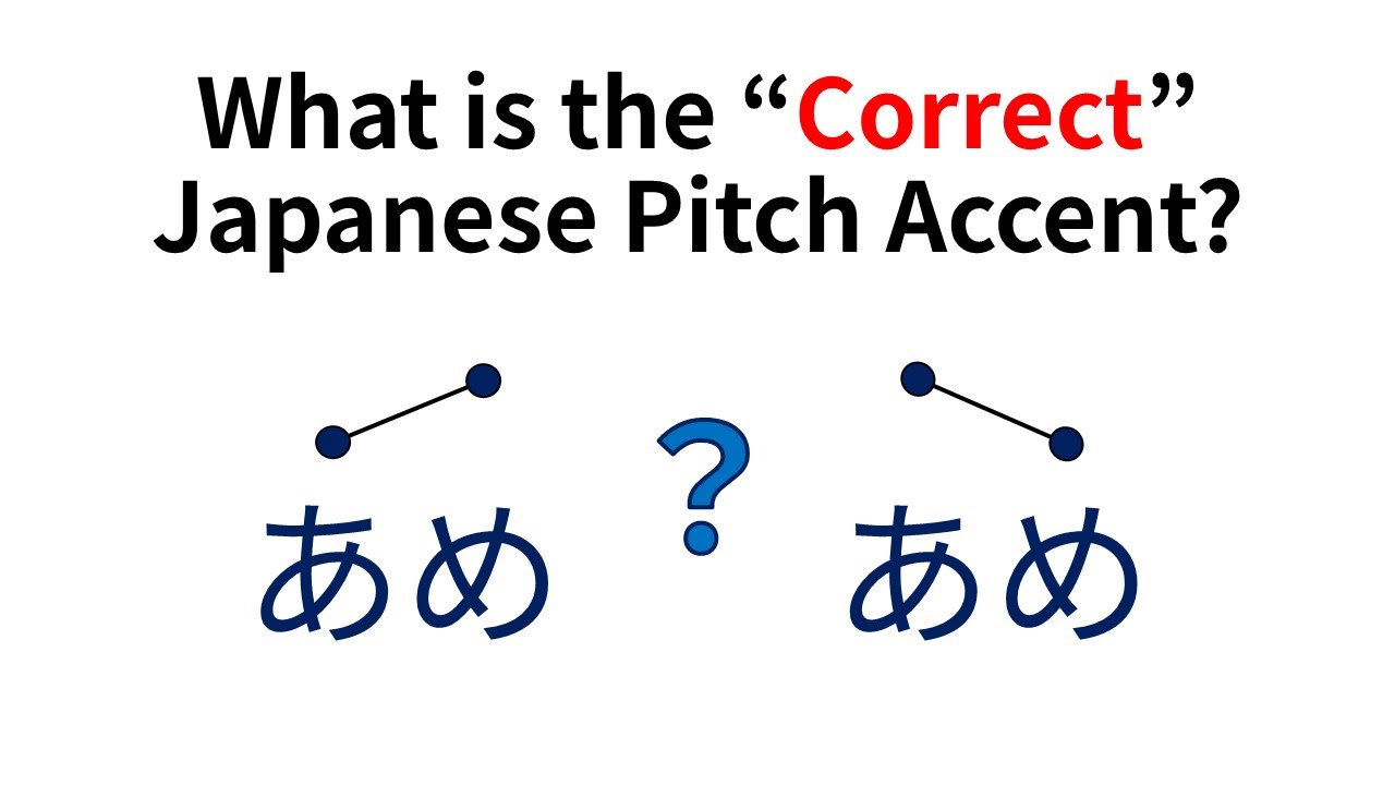 What is the "Correct" Japanese Pitch Accent? - YouTube