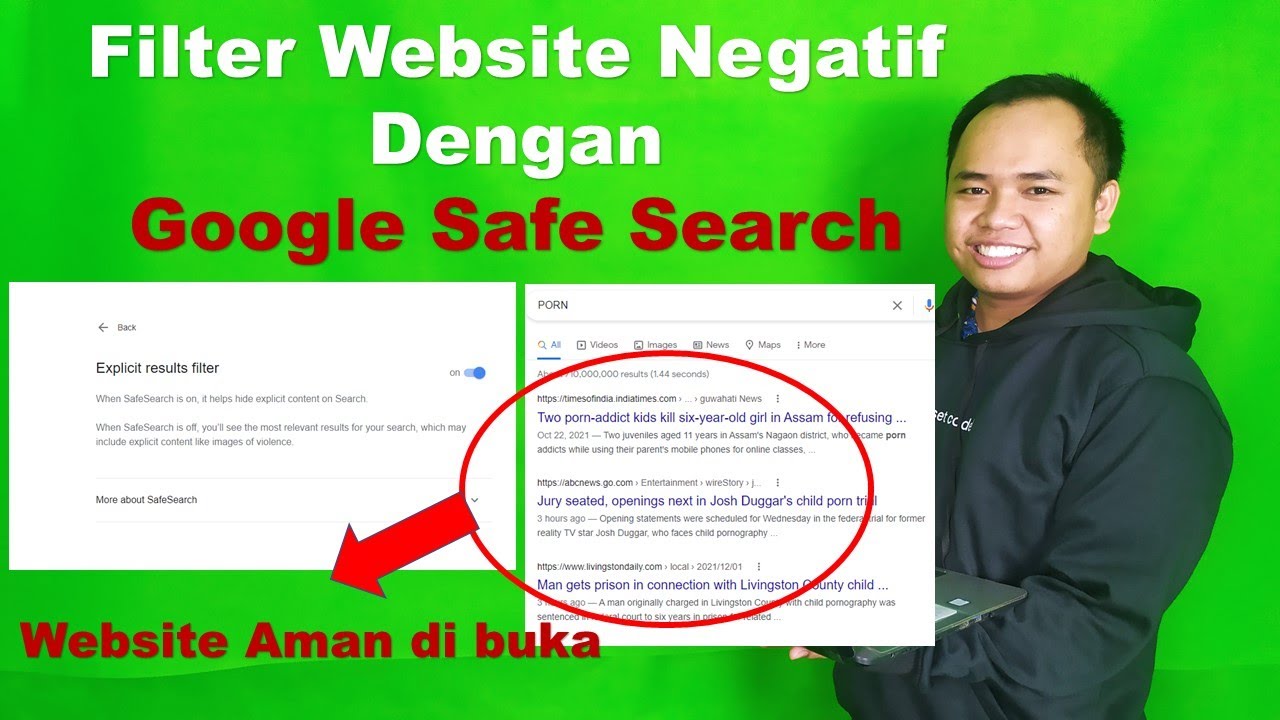 Filter Website Negatif dengan Google Safe Search - YouTube