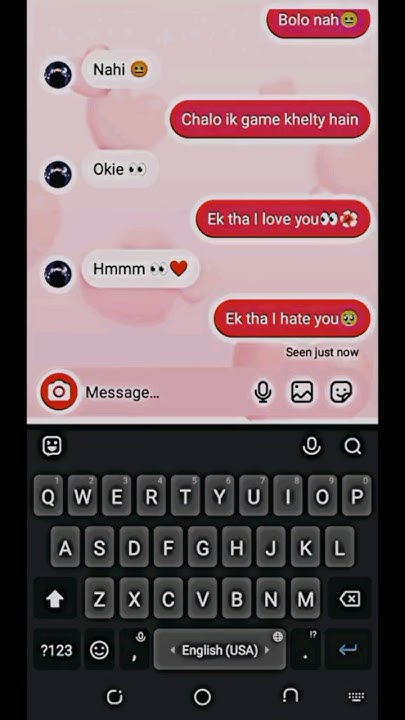 I love you Prank 😂💕||cute chat with crush 😘 ️🥰 #truelovechat#love #gfbfromanticchat - YouTube