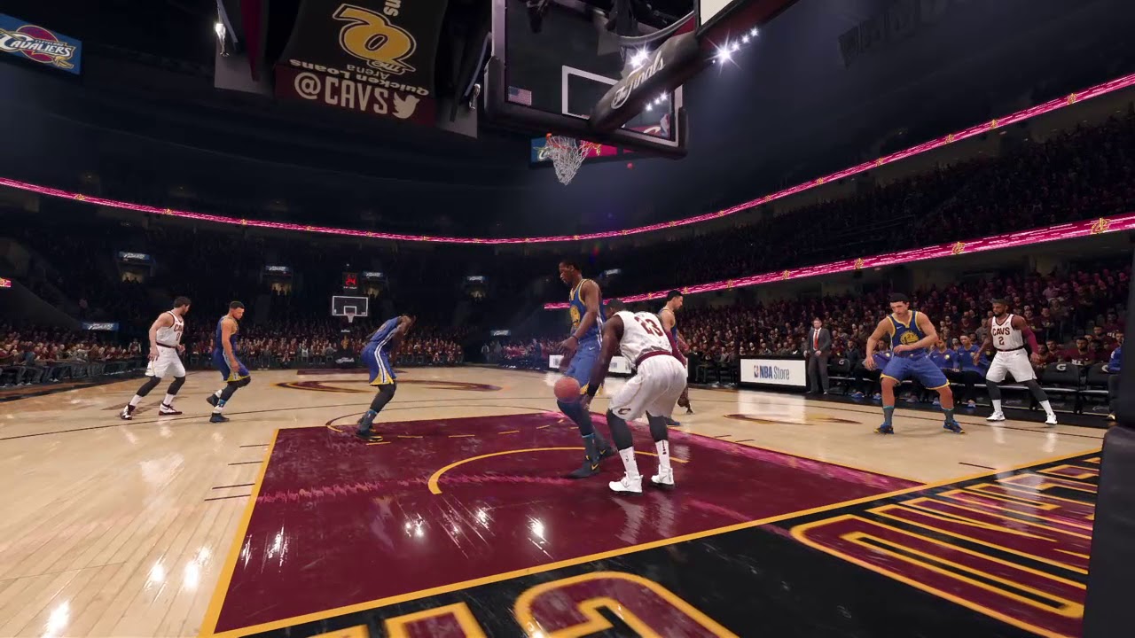 LEBRON with a Windmill dunk other angle - NBA LIVE 18 DEMO - YouTube