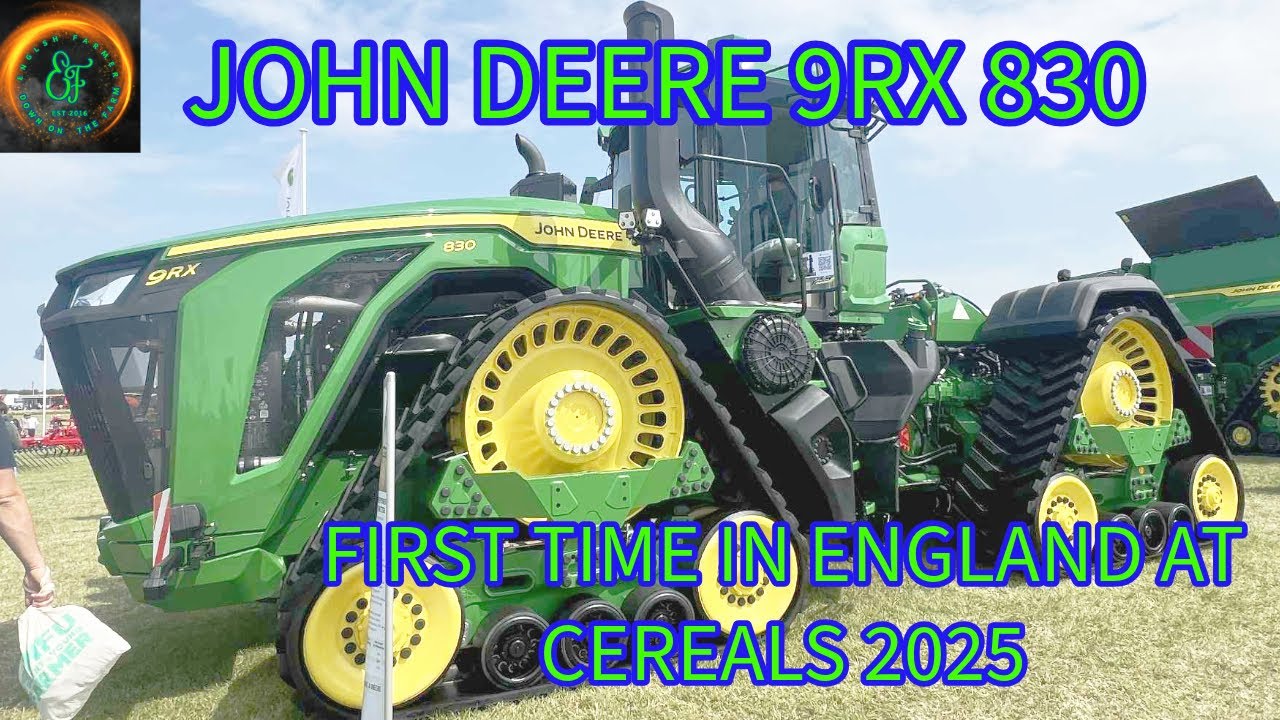 9RX 830 John Deere First Time In England At Cereals 2025 - YouTube