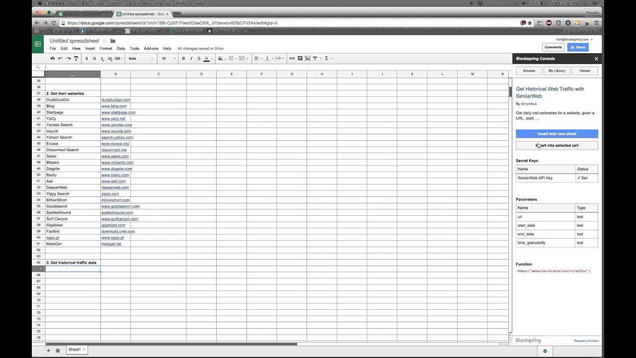 Using Google Sheets for Competitor Research - YouTube