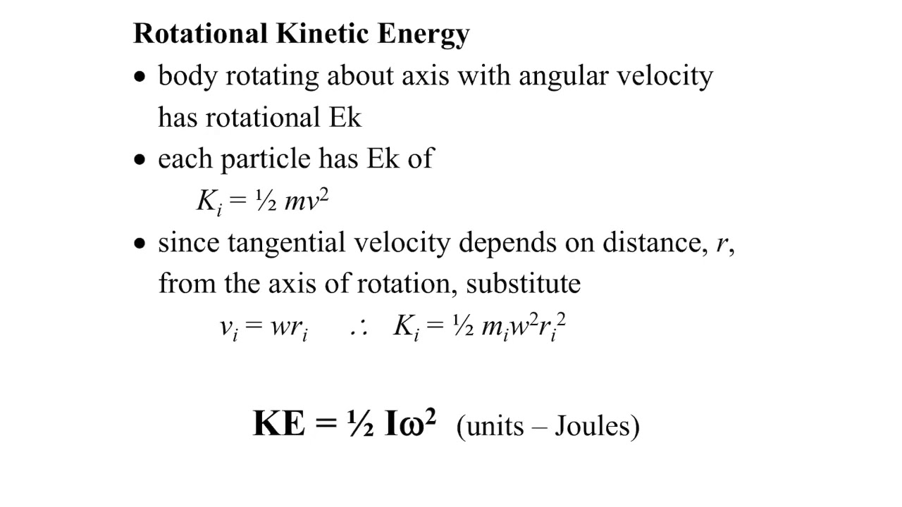 Rotational Kinetic Energy - YouTube