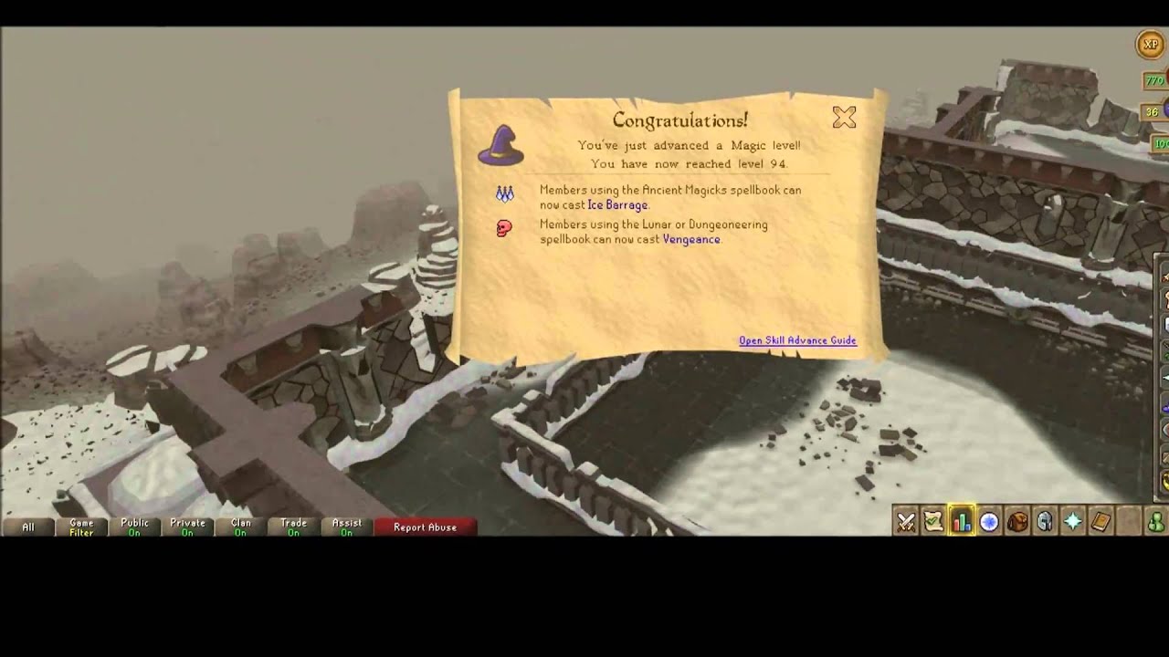 Runescape 94 mage ice barrage - YouTube