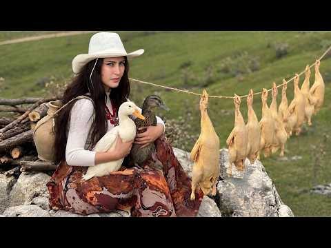 A Mountain Pasture Morning | Duck & Flatbread Cooking