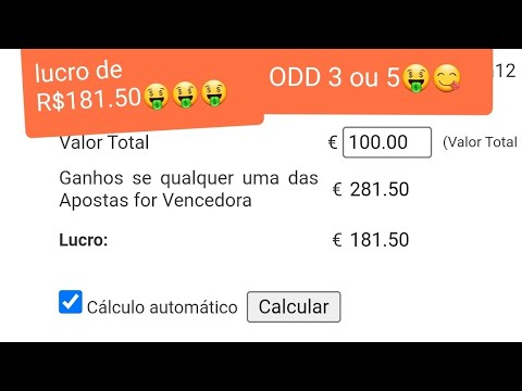 MÉTODO ÍMPAR E PAR ODD MÍNIMA 3 OU 5 LUCRO CERTO