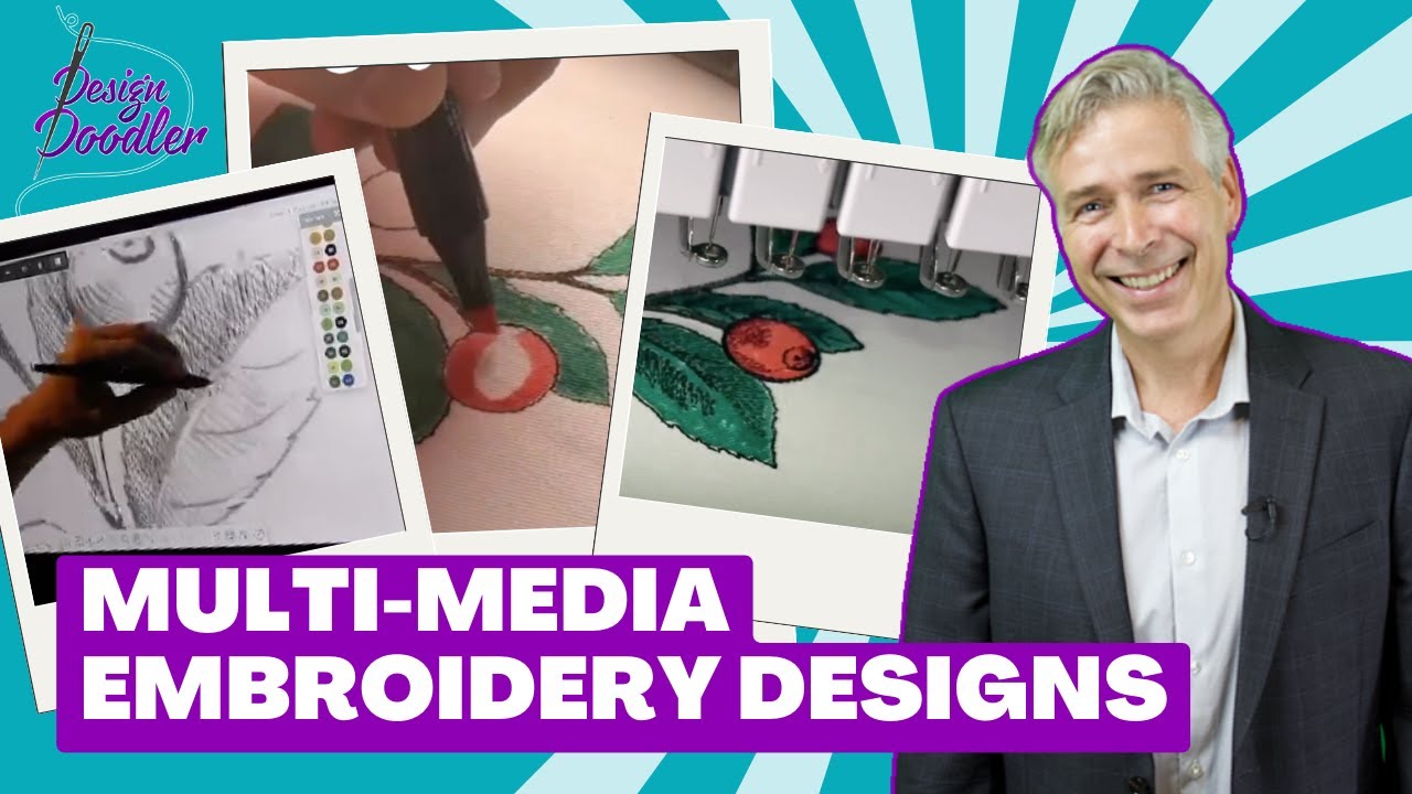 Creating Multi Media Embroidery Designs in the Design Doodler - YouTube