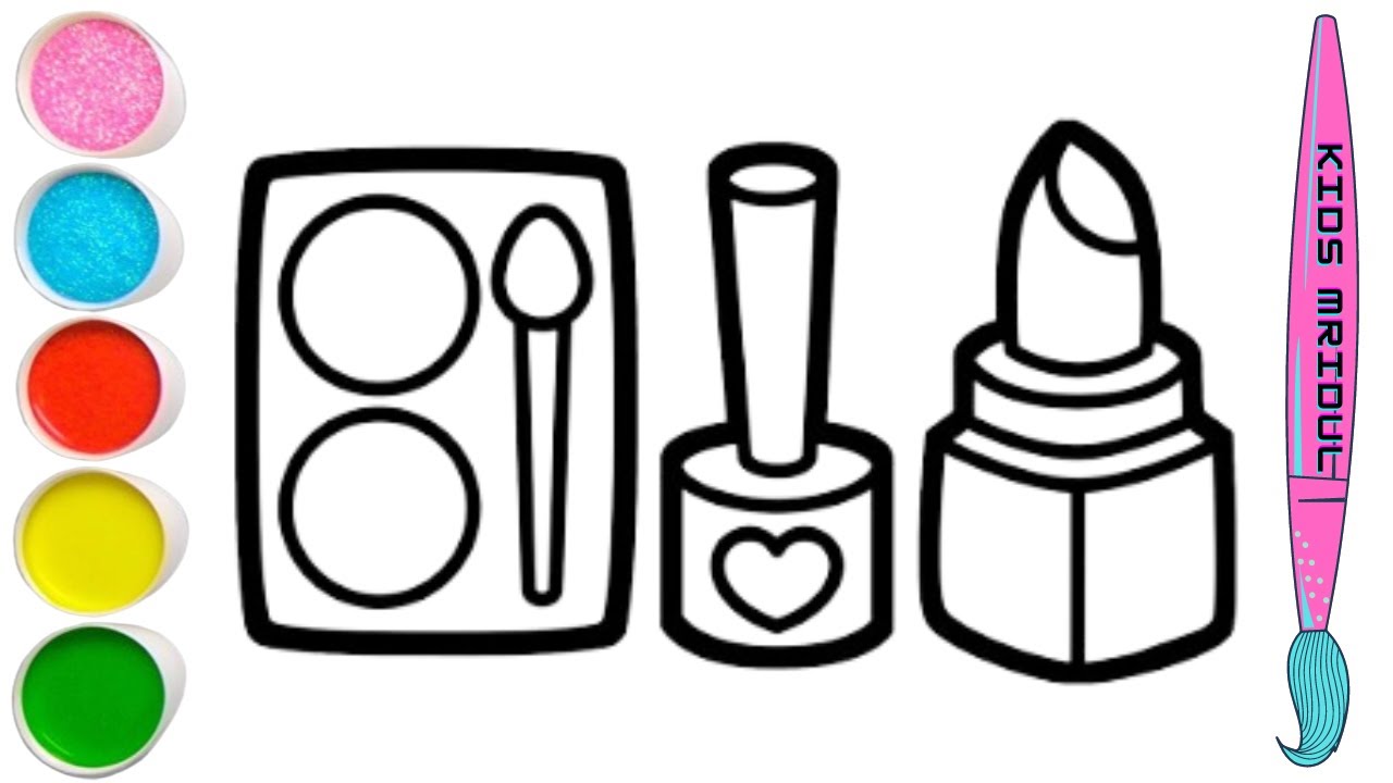 Cosmetics Art and draw for beginner || How to draw a Cosmetics , Easy ...