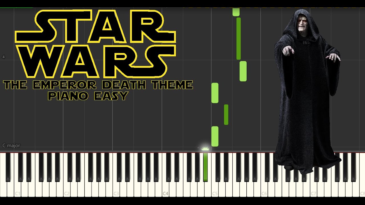 The emperor death theme from Star wars - Easy mode [Piano Tutorial ...