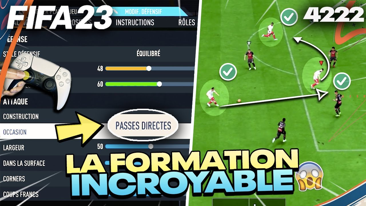 TUTO FIFA 23 - LA MEILLEURE FORMATION (incroyable) + TACTIQUES PERSO ...