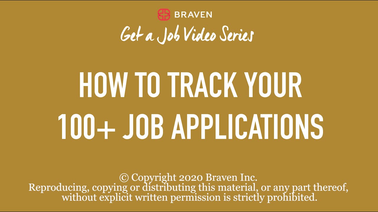 How to Track Your 100+ Job Applications - YouTube