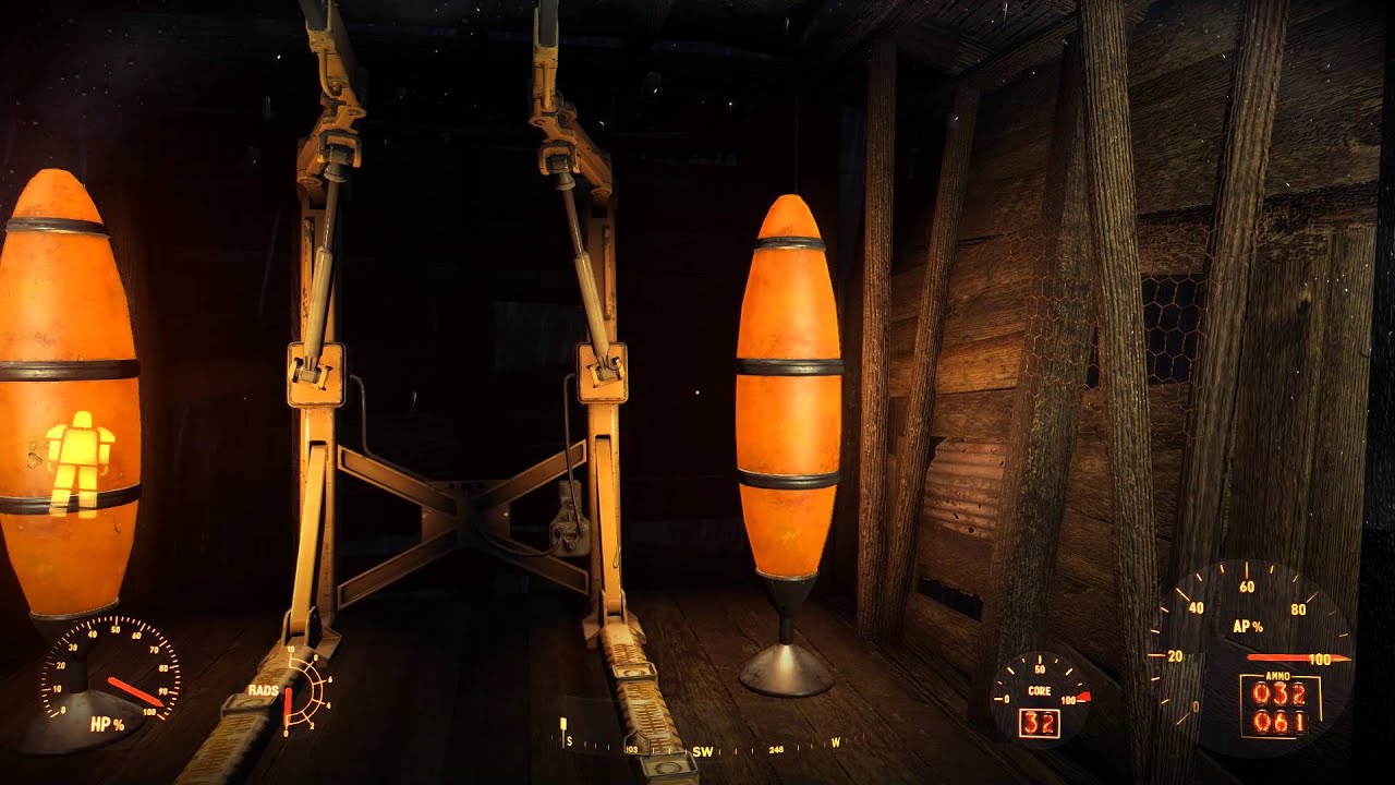 Fallout 4 - Power Armor Storage - Lights - YouTube