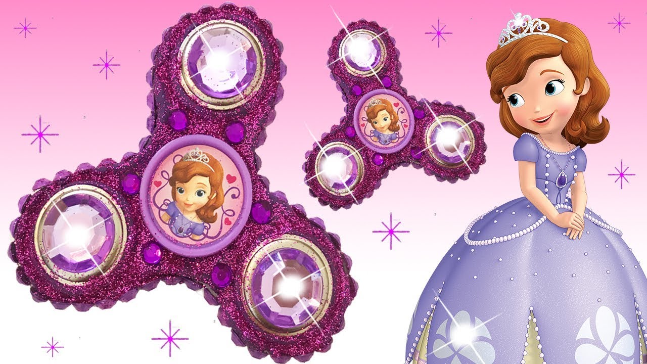 Learn Colors Play Doh Sparkle Disney Princess Fidget Spinner Glitter ...